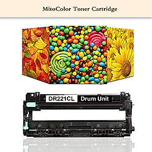 5-Pack(2BK+1C+1M+1Y) Compatible Brother DR221CL Drum Unit Sets Replacement for Brother DR221 DR-221CL DR221CL Drum Sets Unit Fits for HL-3140CW HL-3170CDW HL-3180CDW Printer (Not Including Toner)