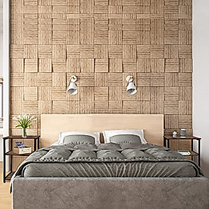 ECOMEX 3-Tier End Tables,Side Table with Storage Shelf for Living Room, Small Bedside Table for Bedroom,Rustic Brown 2Pcs