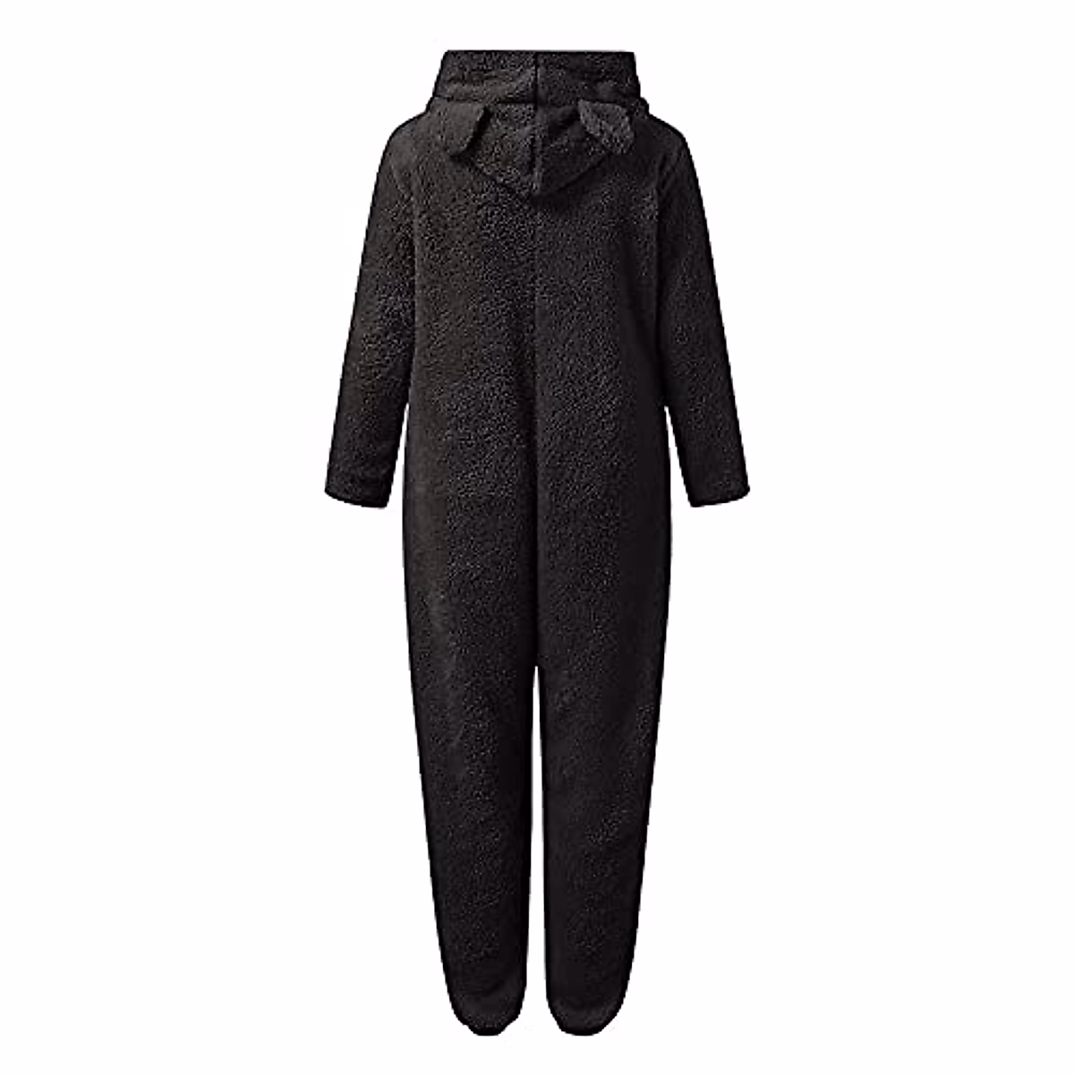 Attine 2023 Winter Warm Onesie Pajamas for Women Thick Fleece One Piece Hooded Romper Sexy Long Jumpsuit Cozy Sleepwear LoungewearFuzzy Pajamas Pants for Women