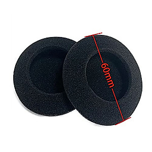 [10 Packs] Foam Ear Cushion Cover,2.3inch/60mm Foam Earpads Ear Pad Cushion Cover,Universal Replacement Durable Lightweight Black Windshield Headphones Noise Prevention Ear Cap Ear Pad Cover Black