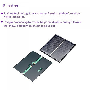 DMiotech 5 Pack 4V 100mA 70mm x 70mm Mini Solar Panel Cell for DIY Electric Power Project