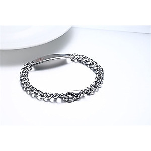 ZKXXJ Medical Bracelets for Men Women Addisons Stainless Steel Adjustable Link Chain ID Identification Cuff Bracelet Health Medic Alert Awareness Jewelry for Adults Teens