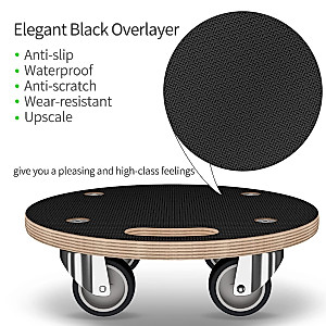 Wood Platform Dolly 4 Wheels Heavy Duty Furniture Mover Dolly 550 Lbs Capacity (2)