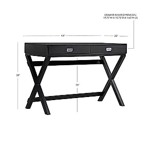 Linon Home Décor Jaycee Black Writing Desk