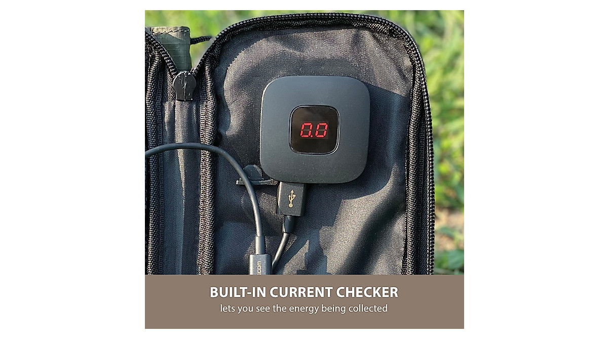 ELECOM NESTOUT Portable Solar Panel, Dual USB-A Ports, 28W Power ...