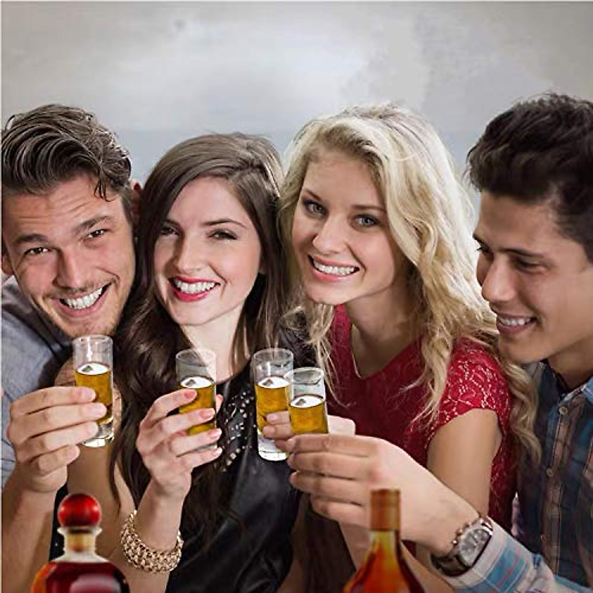 DeeCoo Heavy Base Shot Glass Set Bulk, Whisky Shot Glasses 2 oz, Mini Glass Cups For liqueur, Double Side Cordial Glasses, Tequila Cups Small Glass Shot Cups Set Of 24