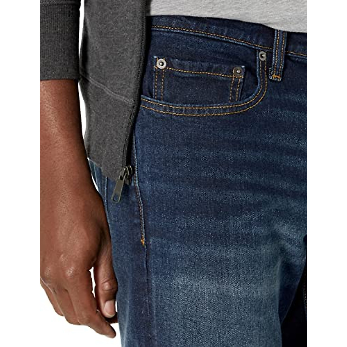 Amazon Essentials Men's Slim-Fit Stretch Bootcut Jean, Dark Wash, 29W x 34L