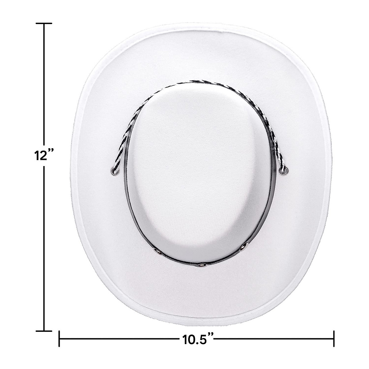 Baby sized Cowboy hat,Baby Cowgirl Hats White 1 Piece , Infant Party Cowboy Hats Size Small Cowboy Hats for Toddler - 20” Circumference – One Size Fits Most – Western Cowboy Costume Accessories