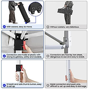 Topeakmart Outdoor Pop up Canopy Tent Camping Tent Sun Shelter Portable Canopy Tent 10x10 Heavy Duty for Garden Patio Park Market Blue
