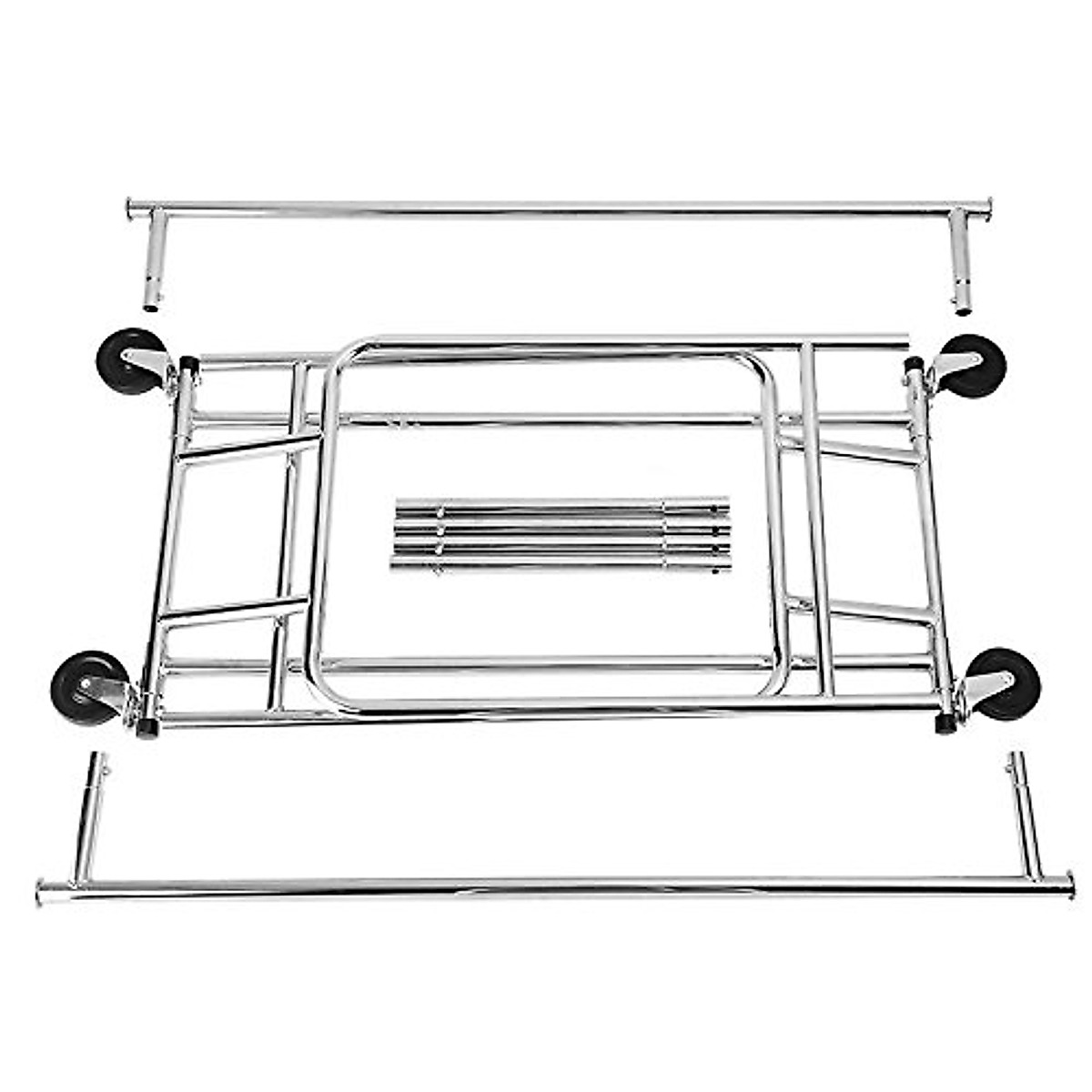 Only Garment Racks Commercial Grade Double Rail Rolling Clothing Rack, Heavy Duty - Designed with Solid"One Piece" Top Rails and Base. Heavy Gauge Steel Construction, Rack Weighs 39 Lbs.