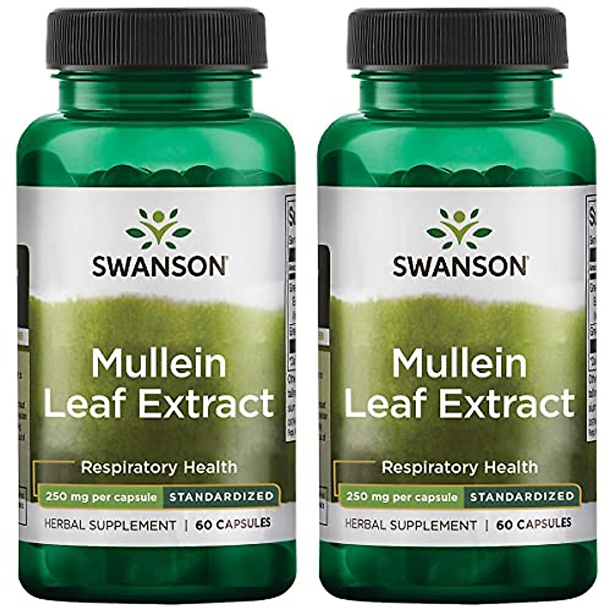 Swanson Mullein Leaf Extract - Standardized 250mg 60 Capsules (2 Pack)