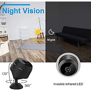 Homesweety Wireless Mini Camera, Nanny Video Security Cam with Night Vision and Motion Detection, Built-in Battery, No WiFi Need, Technology for Phone App Monitor, Pets/Baby(Round), Black AB