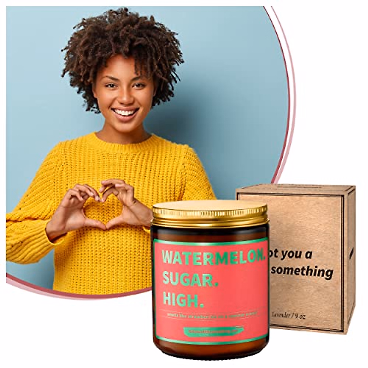 Watermelon Sugar High - Handmade Natural Soy Candle - Harry Styles Candle - Harry Merch - Harry S One Direction Present Idea Music Themed Gift for Fans