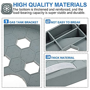 HEMOTON Gas Tank Tray Propane Tank Wheel Tray Propane Cylinder Base Gas Cylinder Fixed Shelf Propane Tank Dolly for Home Kitchen and Restaurant Use Grey