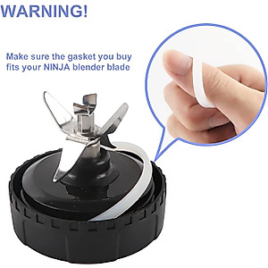 6-Pack Sealing Gaskets 3.2 inch/8.3 cm Rubber Gaskets O-Ring White Replacement Parts for Ninja Professional Blenders BL660 BL770 BL780…