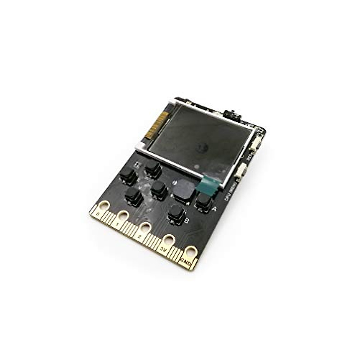 Kittenbot Meowbit Card-Sized Retro Game Computer Codable Console for Microsoft Makecode Arcade & Python Video Game Compatible Micro:bit Expansion Board for Robot Building Without Battery(Blue)