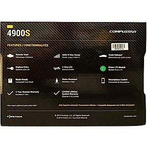 Compustar CSX4900-S 4-Button 2-Way, 3000' Remote Start System w/Drone X1LTE