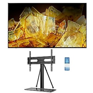 Sony XR55X90L 55 Inch 4K BRAVIA XR Full Array LED Smart Google TV with an ErgoAV ERTSL2-01B Tabletop TV Stand and Walts HDTV Screen Cleaner Kit (2023)(USED)