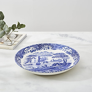 Spode Blue Italian Pasta Serving Bowl | 12 Inch Serving Bowl for Pasta and Salad | Made in England from Fine Porcelain | Blue/White | Microwave and Dishwasher Safe
