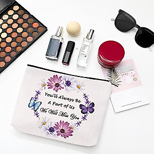 Coworker Leaving Gifts for Coworker Colleagues Boss Best Friends Leader Employee Farewell Gifts Goodbye, Makeup Bags for Retirement Going Away Friendship Appreciation Thank You Her Cosmetic Bag A002