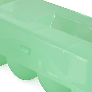 Tuff Stuff TS-ETS12 Reusable Carrier Washable Storage Container Empty Plastic Chicken Egg Carton Tray with Lid, 12 Eggs, Green