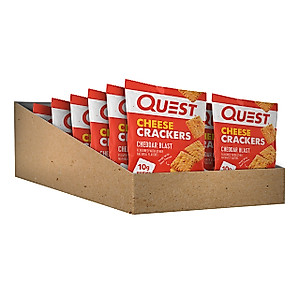 Quest Nutrition Tortilla Style Protein Chips, 1.1 Ounce & Cheese Crackers, 12 Count & Chocolate Chip Protein Cookie, 12
