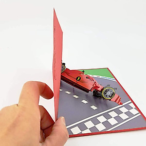 Racing Car 3D pop up greeting card - Formula One, Car Racing, F1, Happy Birthday, Congratulations, Car Lover, Just Because, Friendship, Thank You, Father's Day | Pop Card Express (Racing Car Birthday Card)