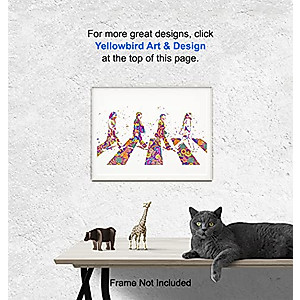 The Beatles Poster Wall Art - 8x10 Beatles Memorabilia - Beatles Gifts - Beatles Wall Decor - John Lennon, Paul McCartney, Ringo Starr, George Harrison - Abbey Road - 60s Music