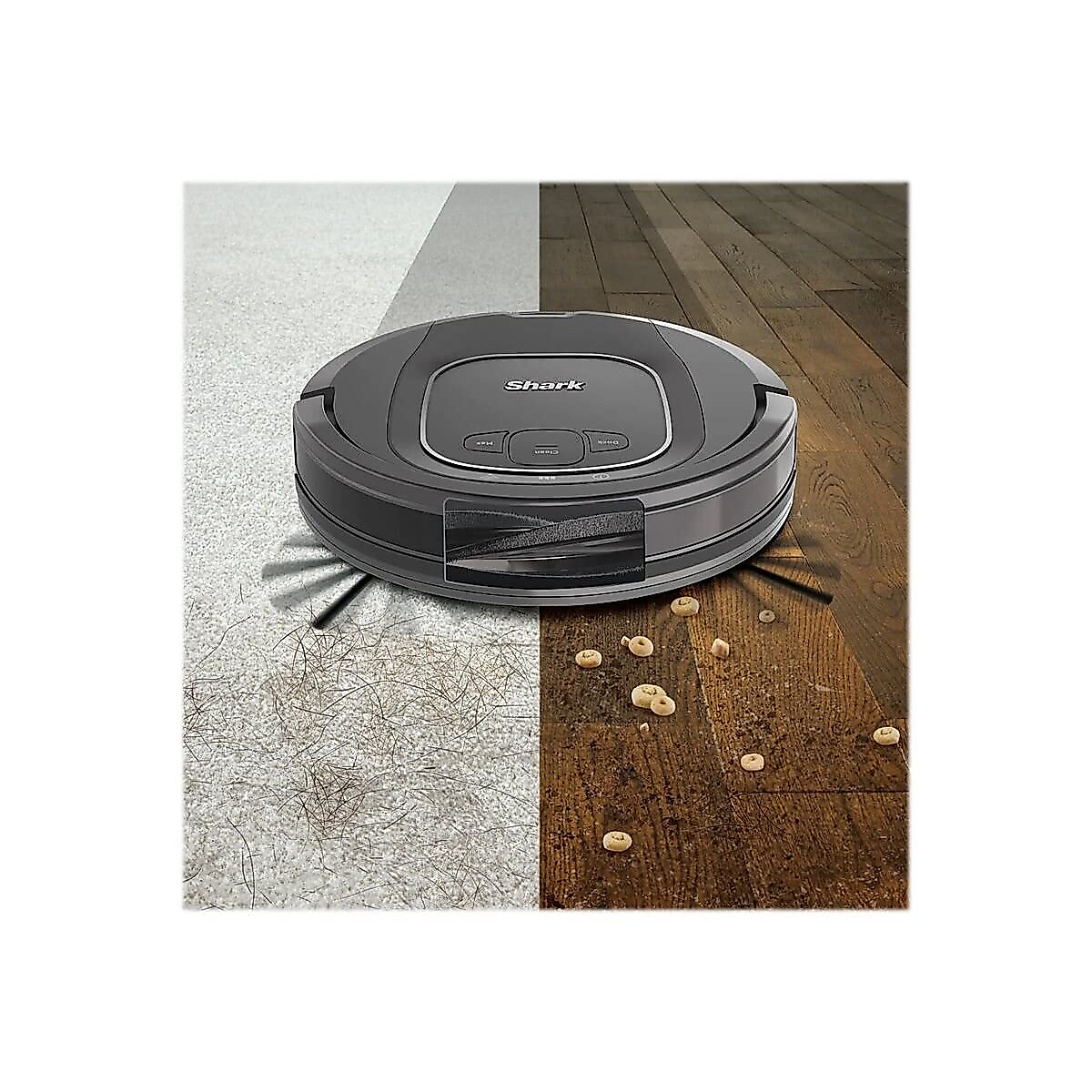 Shark ION Robot Vacuum RV871 with Wi-Fi and Voice Control, 0.6 qt, Black
