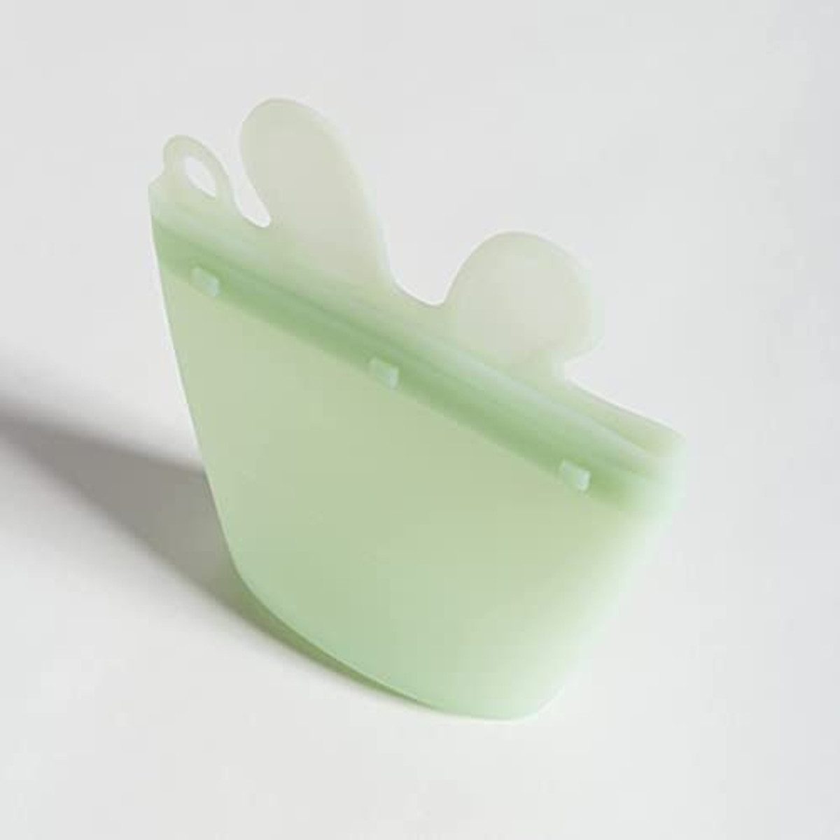 Reusable Snack Bag for Kids. Easy, Quick, Fun Snacks on the Go. Food Grade Silicone, Dishwasher-Safe, Eco-Friendly, Non-Toxic, Strong Seal. Great for Travel, School or Home.  (Semi-Transparent Green)