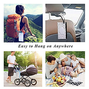 Baby Wipes Dispenser Set, Reusable Baby Wipe Holder Box, Refillable Baby Wipes Container Travel Wet Wipes Case with Reusable Wipes Pouch for Baby Home Kitchen Office Travel 3 PCS