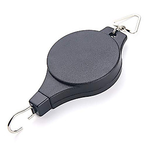 Atvobiy 4 Pack Plant Hook Pulley Retractable Plant Pulleys for Hanging Plants Heavy Duty Outdoor Adjustable Plant Hanger Pulley for Hanging Baskets