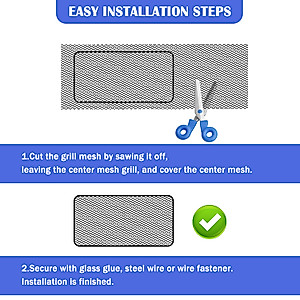 Trimmable Car Grill Mesh,Aluminum Alloy Automotive Grilles,Universal Mesh Grill Insert Fits for Front Bumper Hood Air Vents Spoiler Automotive Exterior Accessories