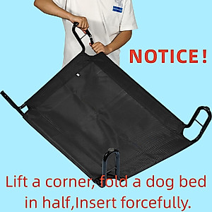 grageoo Outdoor Elevated Dog Bed,Cooling Raised Dog Cot Bed for Large Dogs,Pet Bed Waterproof with Stable Frame,Breathable Recyclable Mesh,Up to 85 lbs,Black