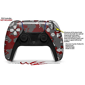 WraptorSkinz Skin Wrap compatible with Sony PS5 DualSense Controller WraptorCamo Old School Camouflage Camo Red Dark (CONTROLLER NOT INCLUDED)