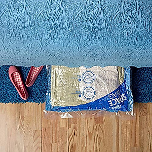 Ziploc Space Bag Clothes Vacuum Sealer Storage Bags for Home and Closet Organization, Medium, 2 Bags Total