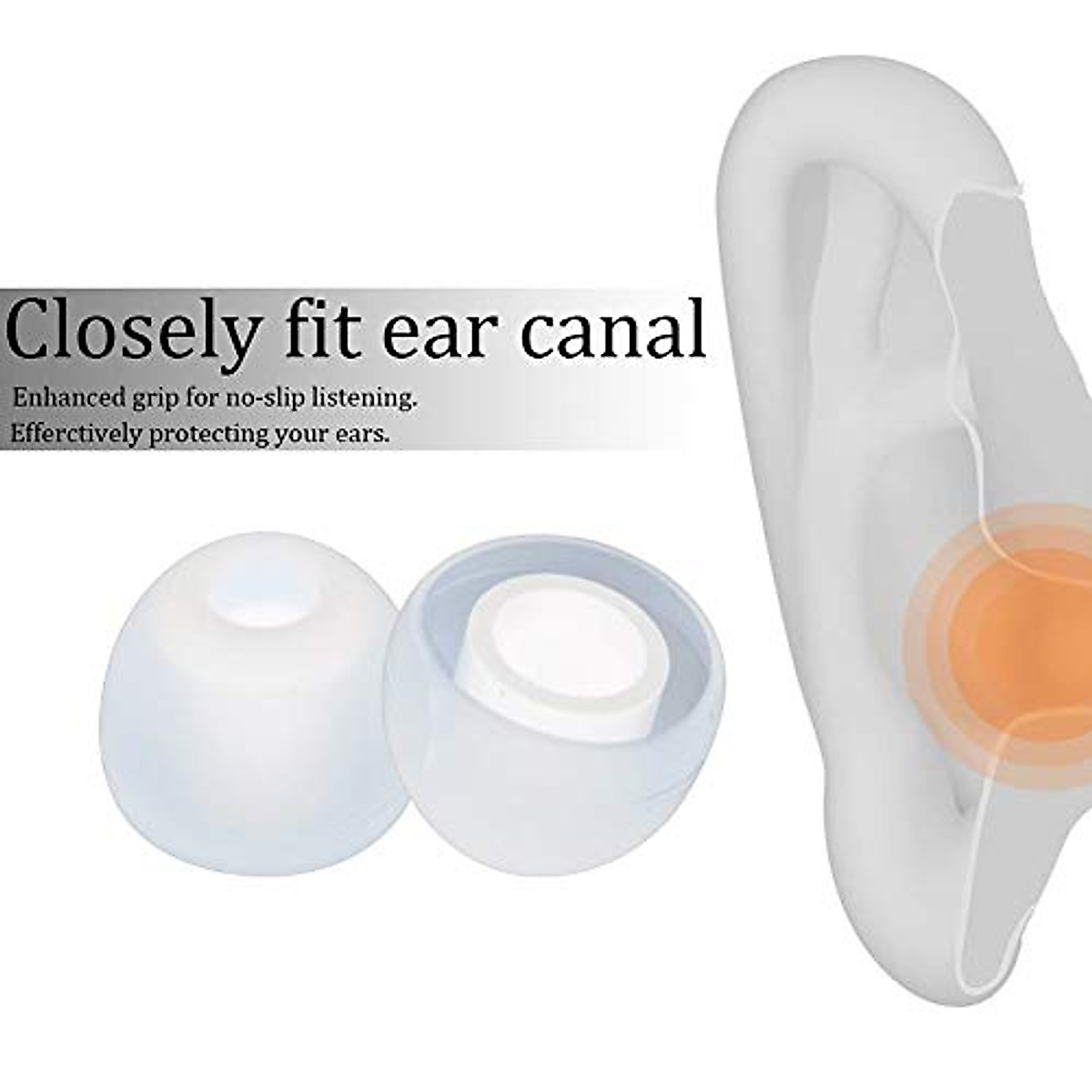 Bluecell 10 Pairs Small Clear color Silicone Replacement Ear Buds Tips for Audio-Technica Skullcandy Monster Sony Ultimate Ears Sharp Sennheiser Plantronics TDK Phillips Panasonic Denon Griffin JVC