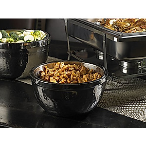 NUCU Artisan Insulated, Double-Wall Hammered Stainless Steel Serving Bowl, 14-Ounce Capacity