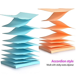 Pop Up Sticky Notes Pad, 3 in x 3 in Candy Color Easy Post Notes 6 Pad 100 Sheet/pad 600 Sheet Total, Individual Package