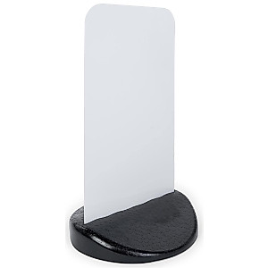 Displays2Go Sidewalk Sign with Weighted Base, Double Sided, Outdoor Rated - White Panel, Black Bottom (ECO1831WN)