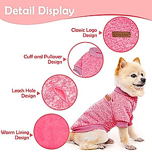 KOOLTAIL Dog Sweater Winter Clothes 4 Pack - 4 Colors Soft and Warm Suitable for Tiny Small Medium Dogs Puppy Pet Fall Sweaters Fashionable