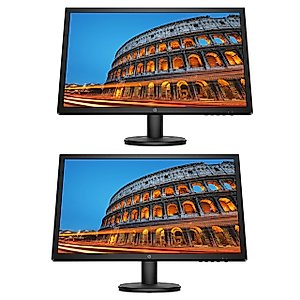 HP V24 24 inch TN Full HD 1920 x 1080 LED Backlit LCD Monitor 2-Pack Bundle with HDMI and VGA Ports, AMD FreeSync, 75Hz Refresh Rate, Low Blue Light