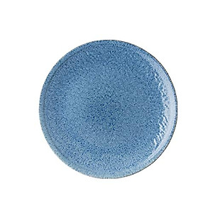 GRFIT Dishes Plates Blue Dinner Plate with Delicate Texture, Large Plate Suitable for Steak, Salad, Appetizer, Microwave safe porcelain Plate Home dining plate (Color : 4pack, Size : L)