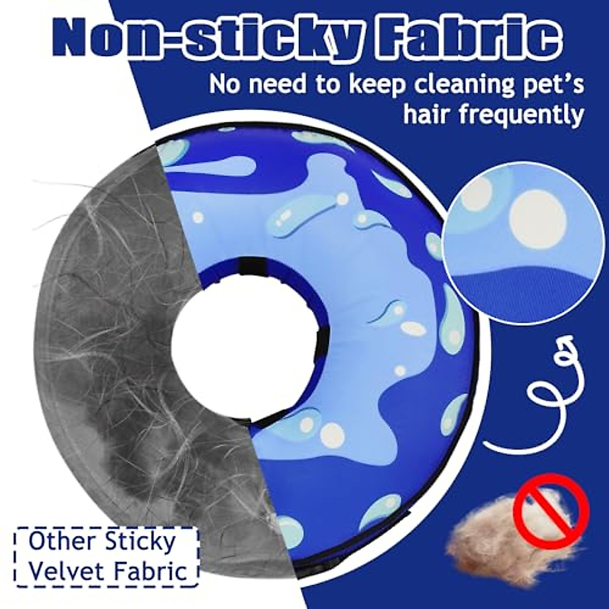 BARKLESS Soft Dog Donut Collar, Inflatable Cone with Anti-Licking Shield, Not Block Vision, Neuter Cone Alternative