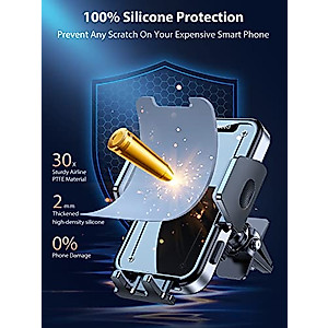 VICSEED Phone Mount for Car [𝗦𝘁𝗿𝗼𝗻𝗴 𝗦𝘂𝗰𝘁𝗶𝗼𝗻][𝗟𝗼𝗻𝗴 𝗔𝗿𝗺] Super Stable Car Phone Holder Mount for All Phones with Thick Cases 3 in 1 Universal Cell Phone Holder Mount
