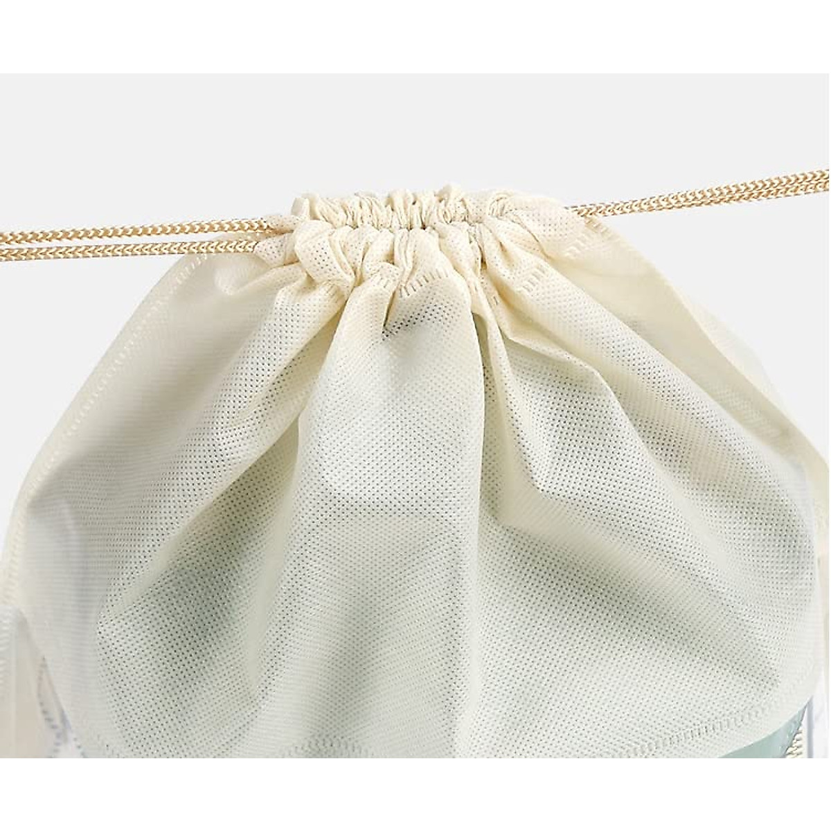 10 Pack 5 Size Handbag Storage Organizer,Purse Cover Hanging Closet Organizer, Space Saver Storage with Viewable Window, Reusable Shoe Bags for Travel, Drawstring Bag for School Trip (Black)