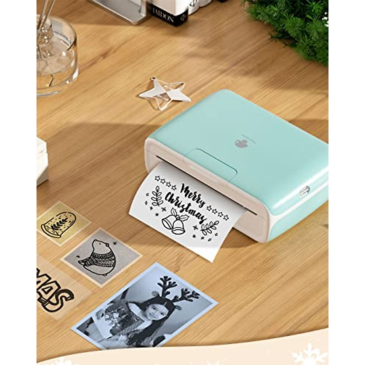 Phomemo M04S Portable Thermal Printer Sticky Note Printer, Bluetooth Label Printer, Support 2/3/4 inch Printing Width, 300 dpi,Compatible with iOS + Android, Suitable for Labels, Notes, documents