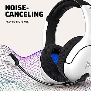 PDP LVL50 Wireless Stereo Headset with Noise Cancelling Microphone: White - PS5/PS4