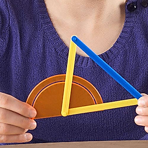 hand2mind AngLegs Geometry Set with 2 Protractors, Explore Angles, Shapes, and Geometry, Triangle Geometry, Math Manipulatives, Shape Geometry, Geometry Resource, Montessori Math (Sets of 72)