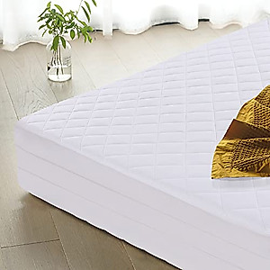 HOMBYS Air Mattress Pad Queen Size, Soft Quilted Air Mattress Cover, Breathable & Noiseless Mattress Topper with Deep Pocket, Stretches up to Fits 15-23 Inch